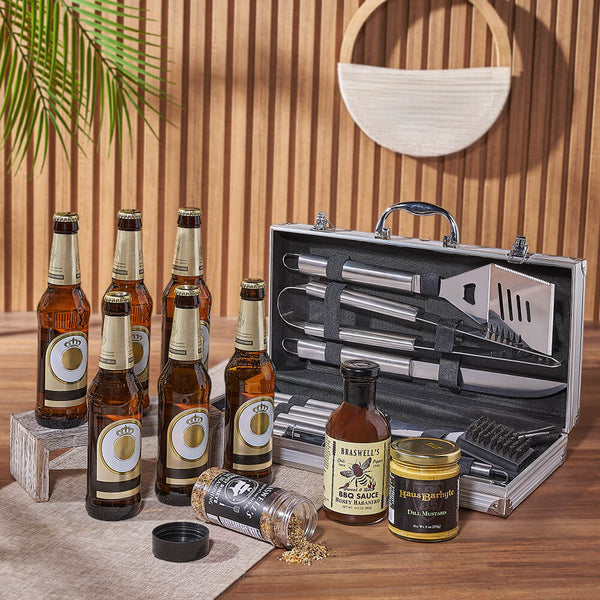 Zesty Barbeque Grill Gift Set with Beer – Beer gift baskets ...
