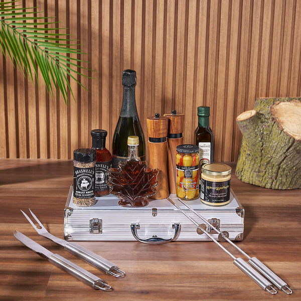 Zesty Barbeque Grill Gift Set with Champagne – Champagne gift baskets ...